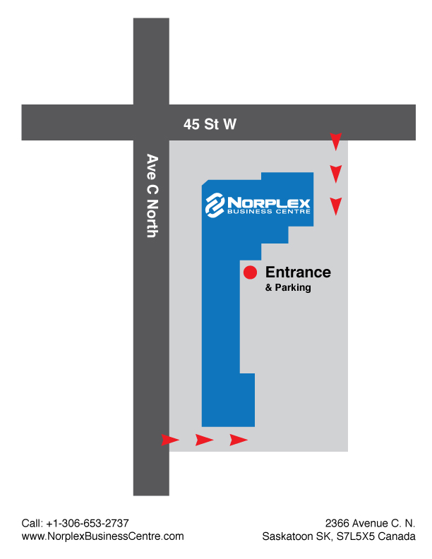 Norplex Entrance and Parking Map | Norplex Business Centre